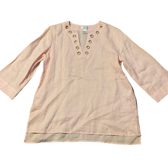 Oso Casuals | Tops | Oso Casuals L Tunic Top Pale Brushed Pink Hi Low ...